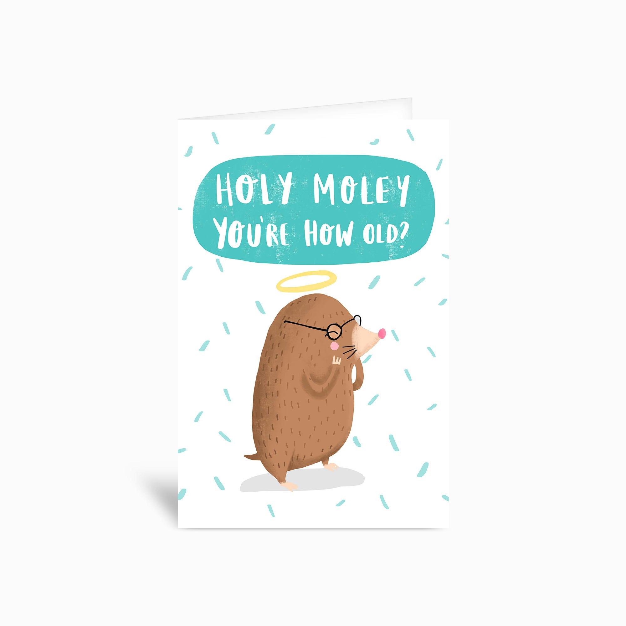 Holy Moley Greetings Card by Charly Clements - Fy